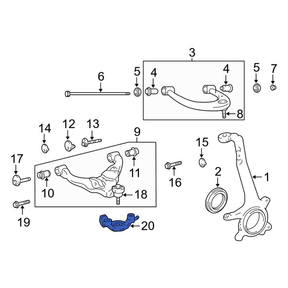 Toyota OE 4862660010 - Left Suspension Ball Joint Bracket