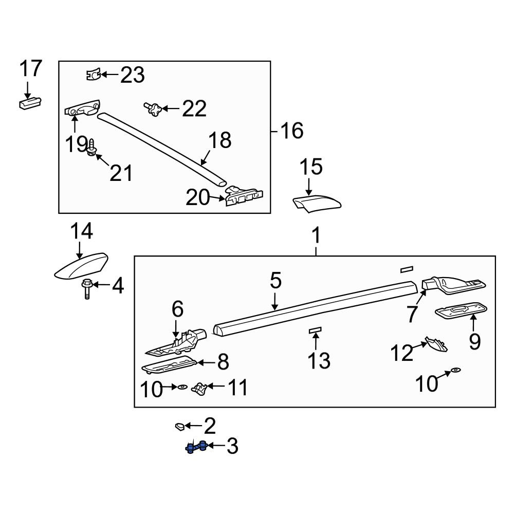 Toyota OE 6318735020 - Roof Bow Bracket