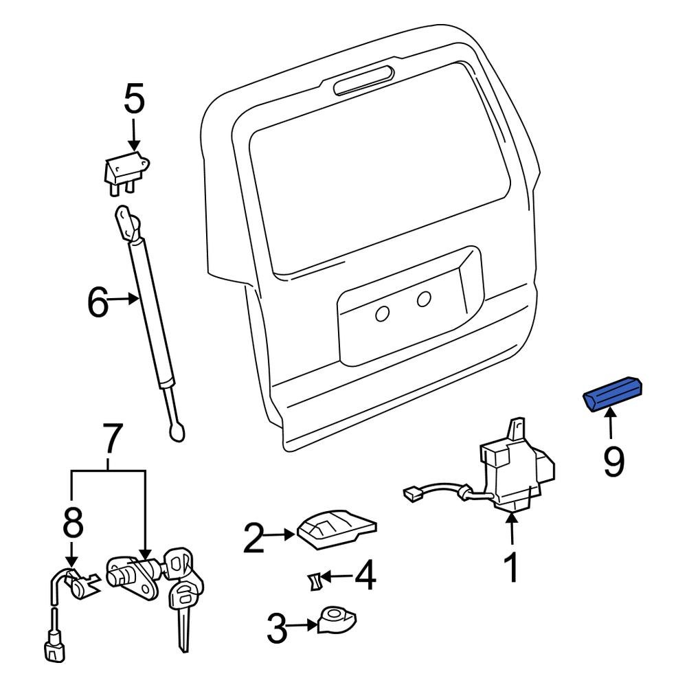 Toyota OE 8484035010 - Rear Liftgate Latch Release Switch
