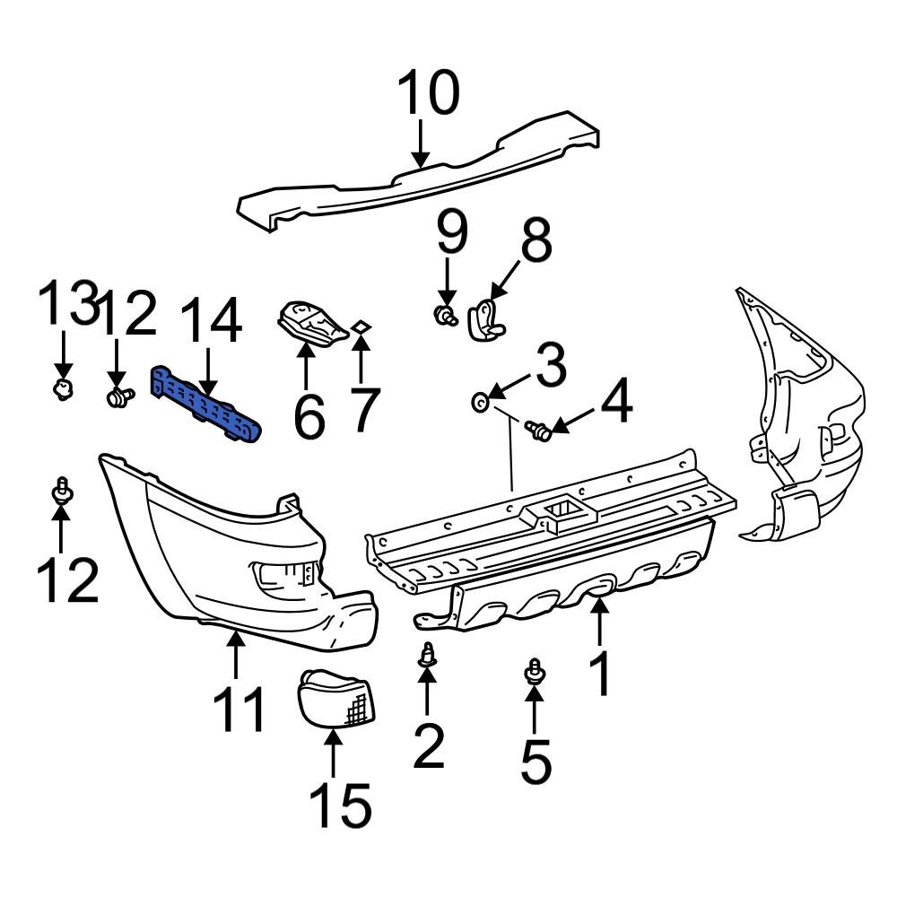 Toyota OE 5256235010 - Right Upper Bumper Extension Bracket