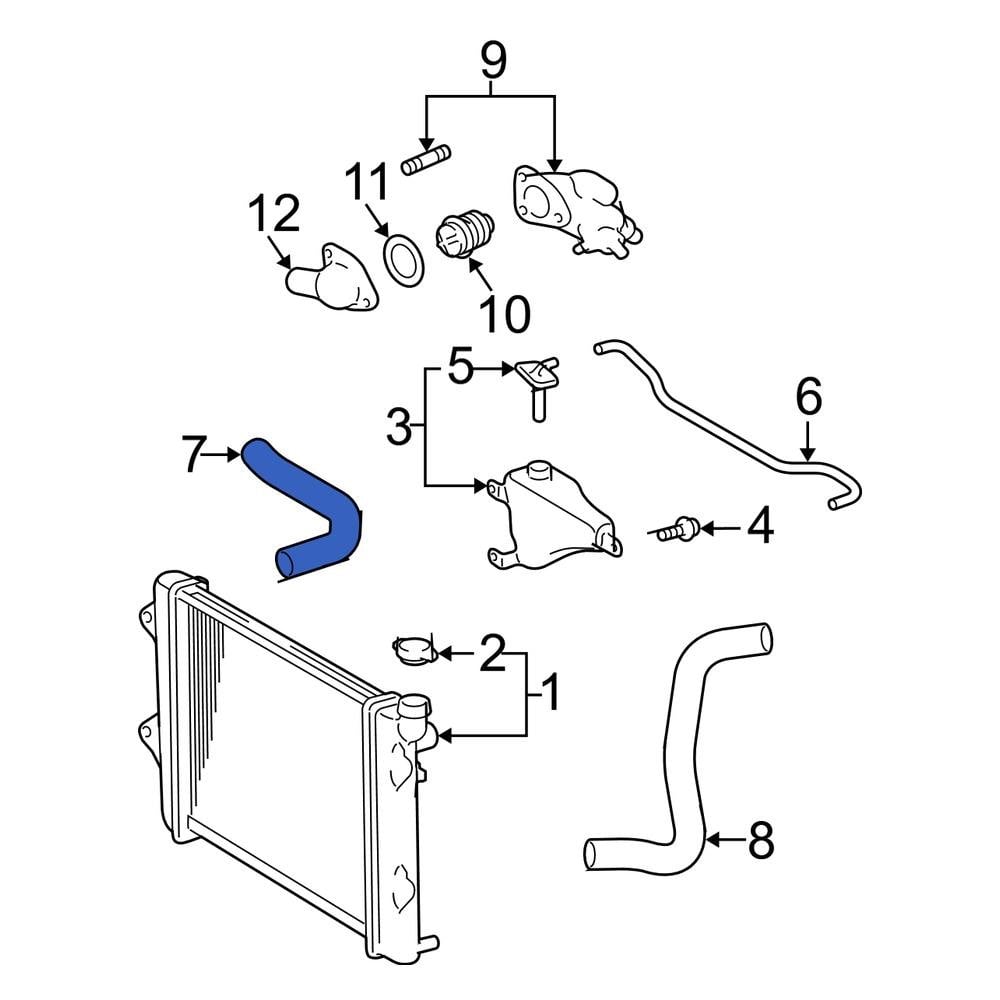 Toyota OE 1657131130 - Upper Radiator Coolant Hose