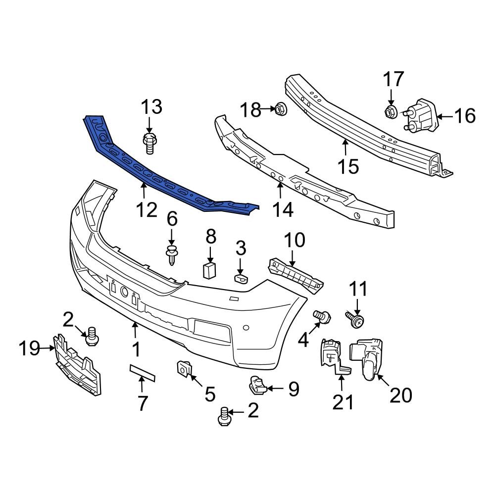 Toyota OE 5217260050 - Rear Bumper Cover Reinforcement