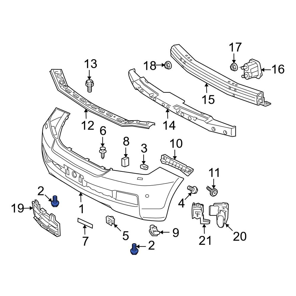Toyota OE 5249160010 - Upper Bumper Cover Bolt