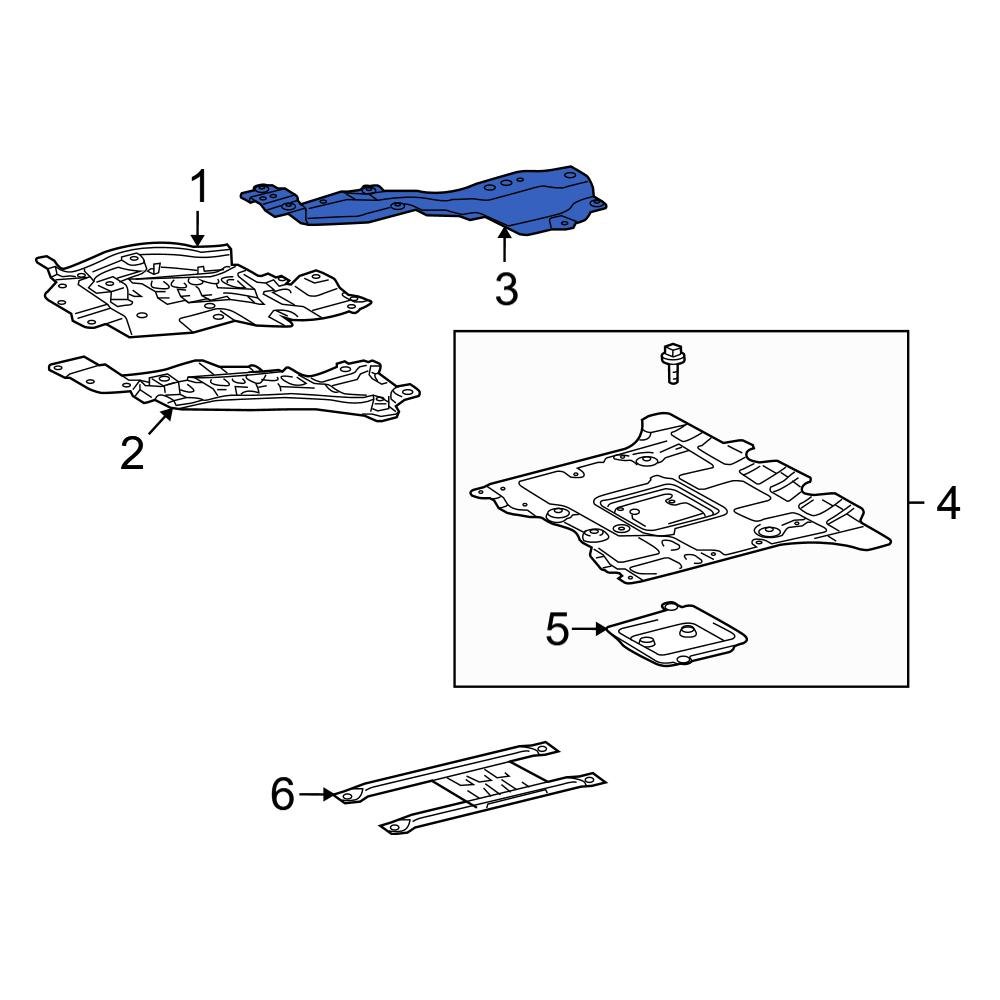 Toyota OE 5140560250 - Front Center Radiator Support Splash Shield