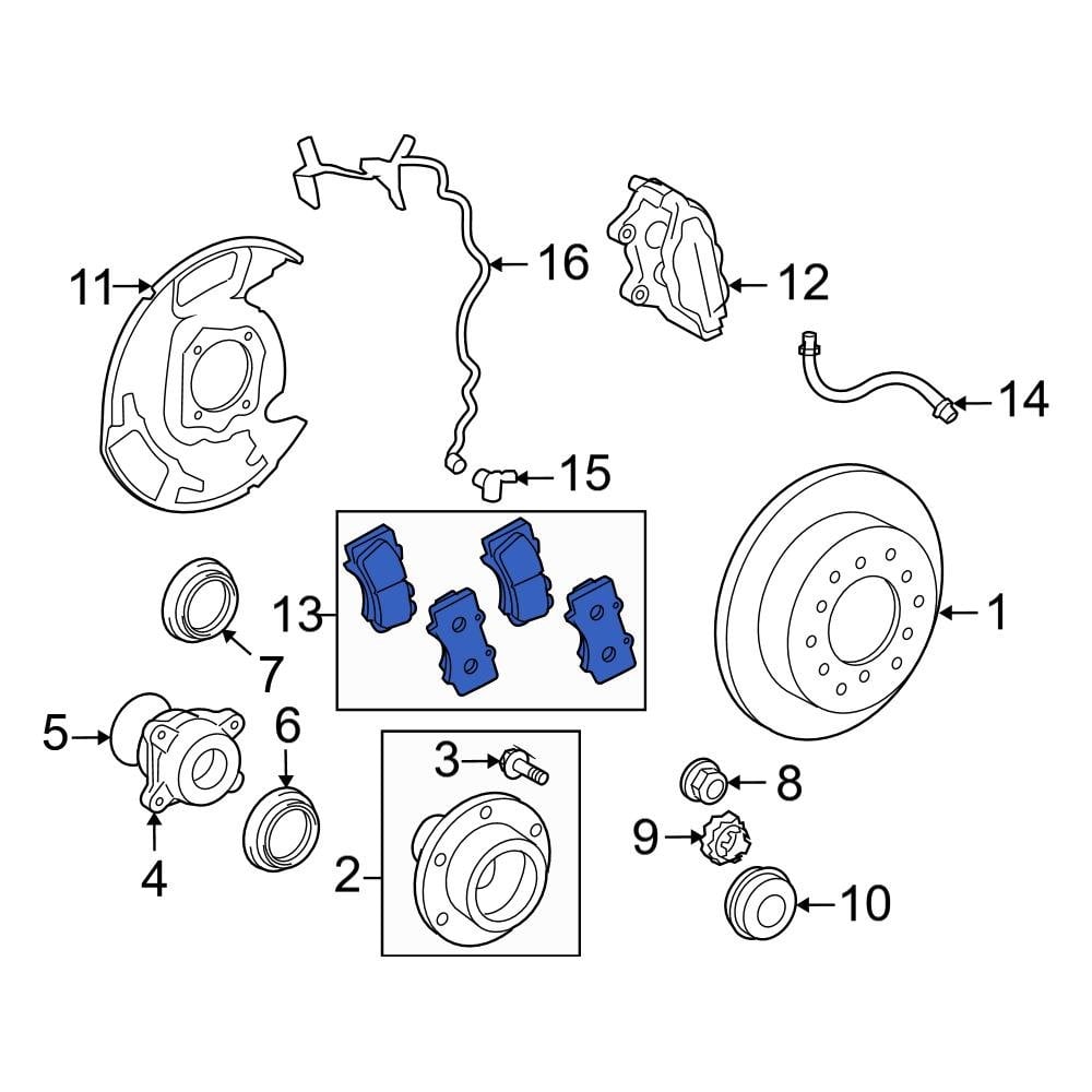Toyota OE 0446560280 - Front Disc Brake Pad Set