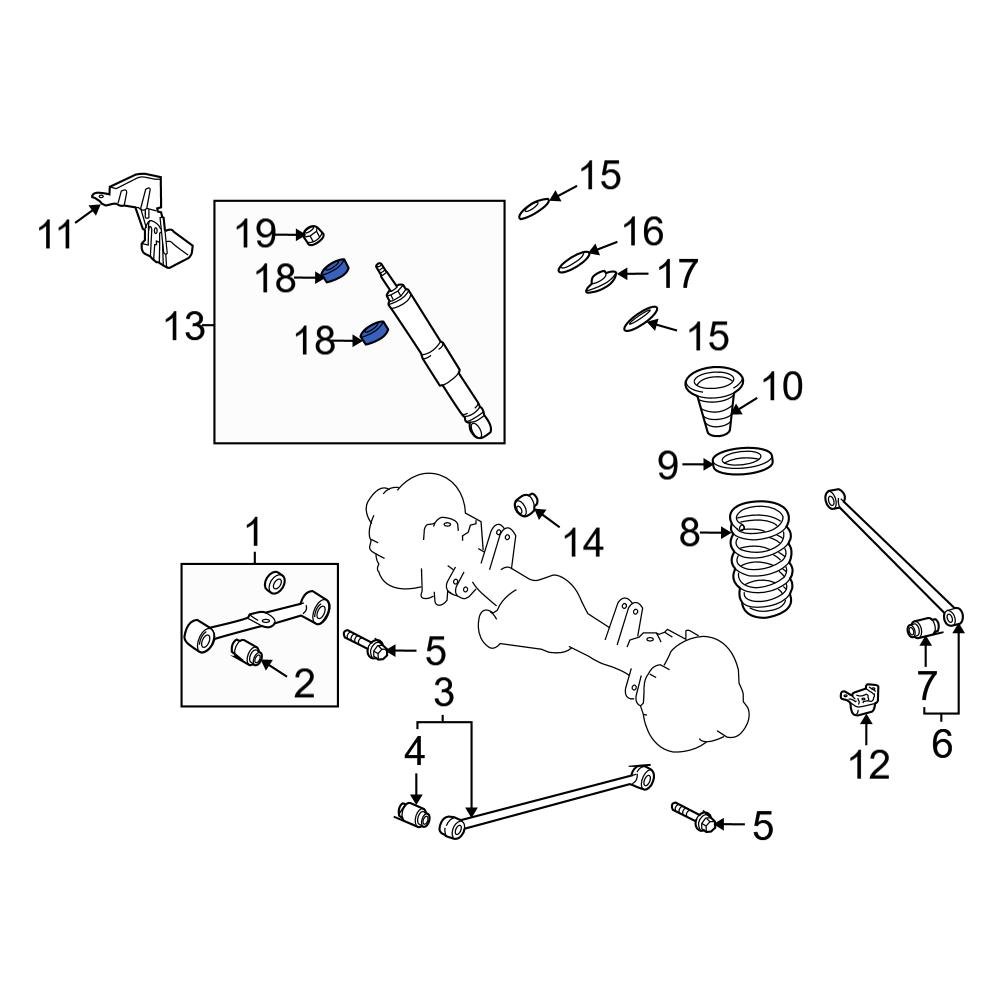 Toyota OE 9038519010 - Rear Suspension Shock Absorber Mount Insulator