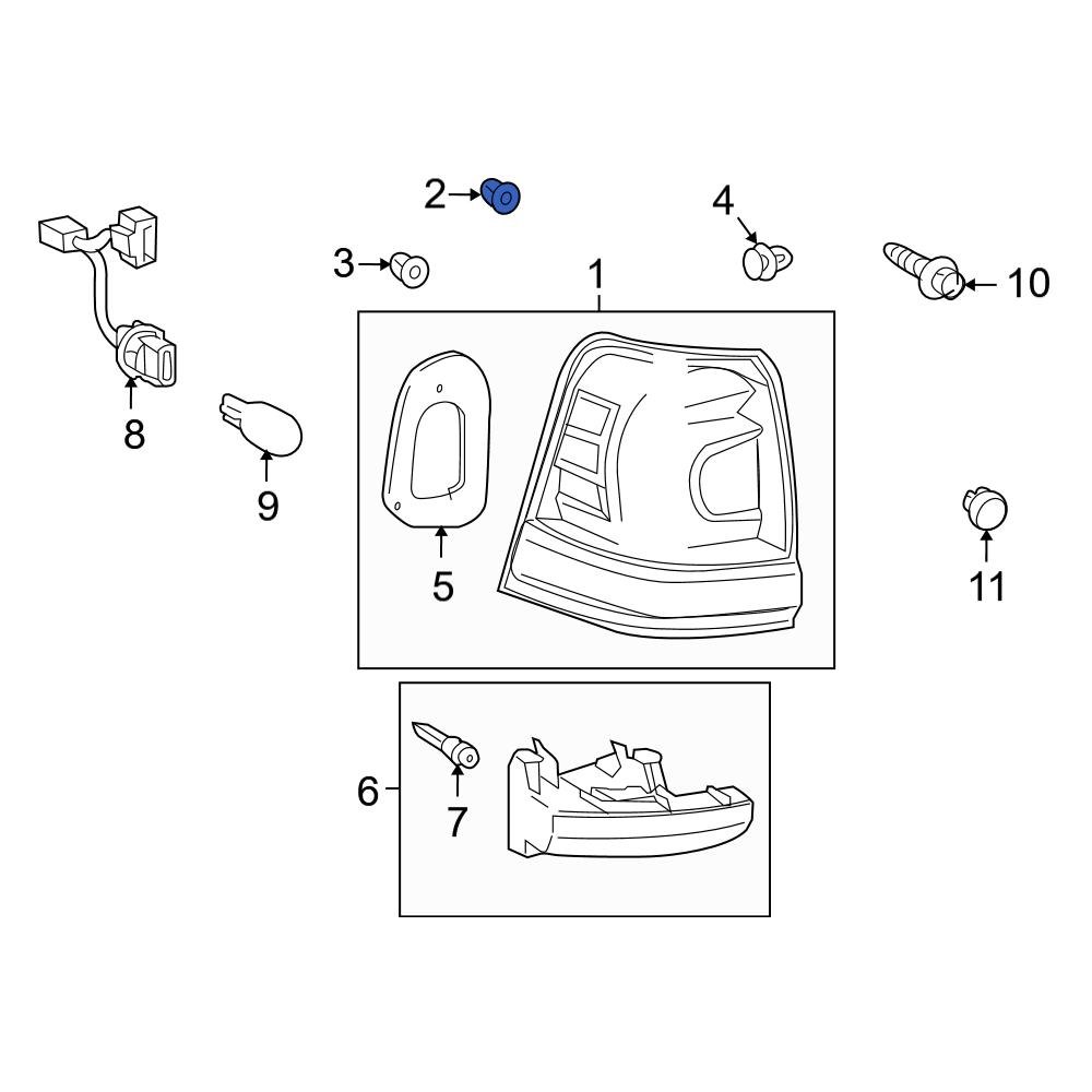 Toyota OE 9046709075 - Tail Light Clip