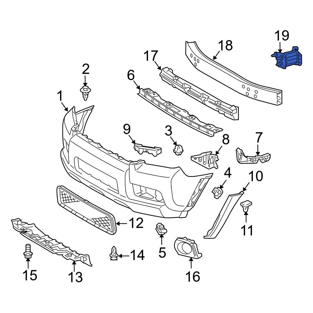 Toyota OE 5202560050 - Front Right Bumper Impact Bar Bracket