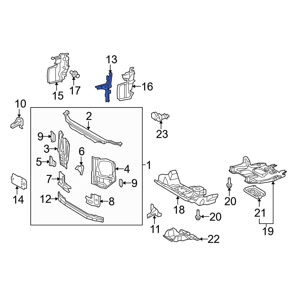 Toyota OE 5320935060 - Front Hood Latch Support