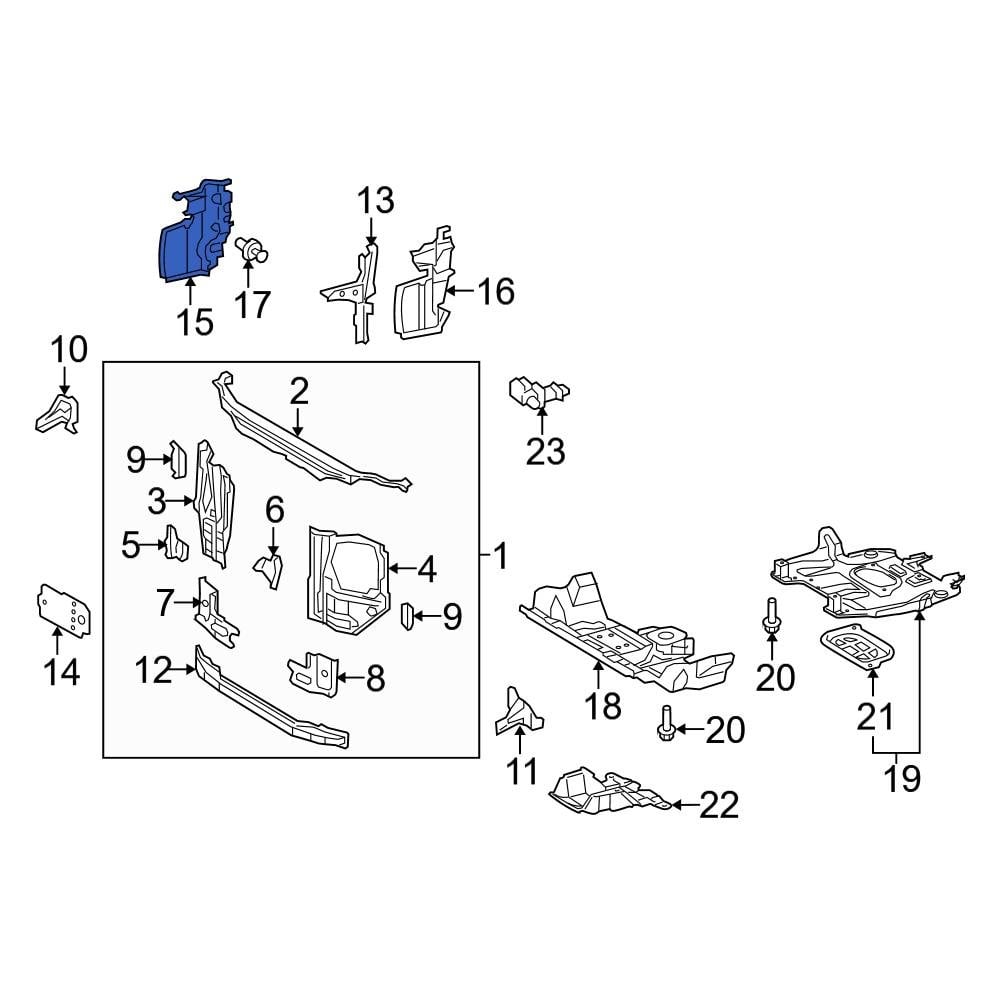 Toyota OE 5329335030 - Front Right Radiator Support Air Deflector