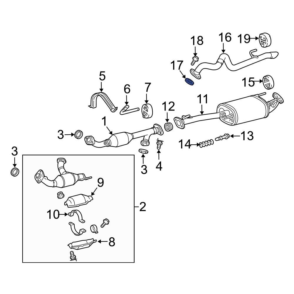 Toyota OE 90917A6001 - Front Exhaust Muffler Gasket