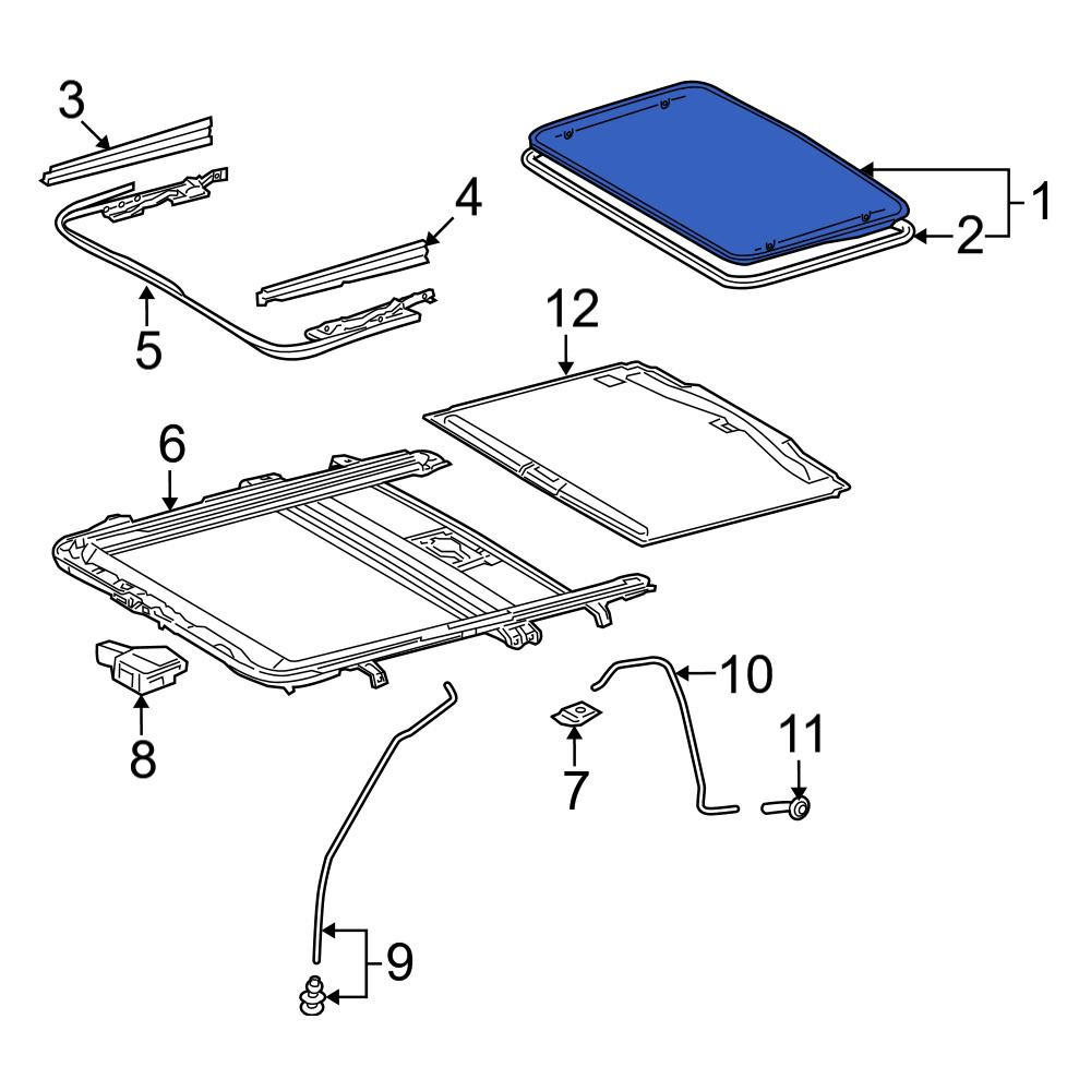 Toyota OE 6320135100 - Sunroof Glass