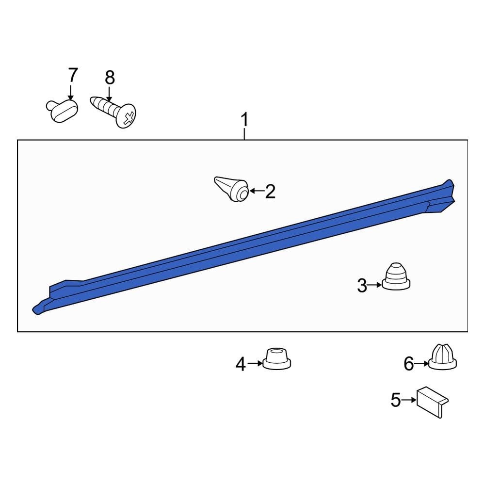Toyota OE 7580635100 - Left Rocker Panel Guard