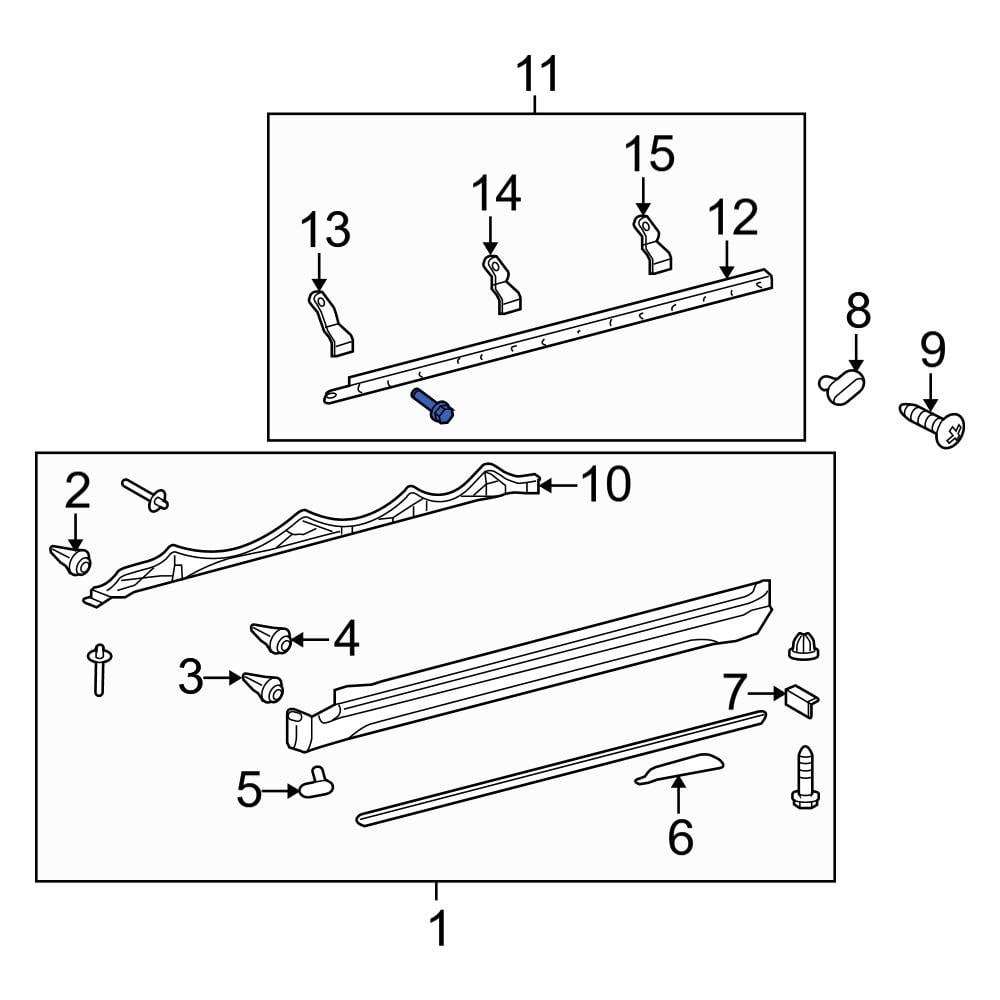 Toyota OE 5100835010 - Left Rocker Panel Molding Reinforcement