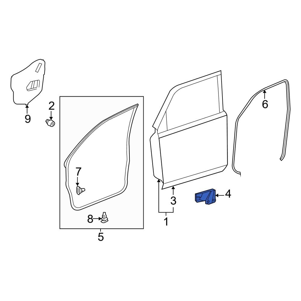 Toyota OE 6792360030 - Front Right Door Panel Insulation