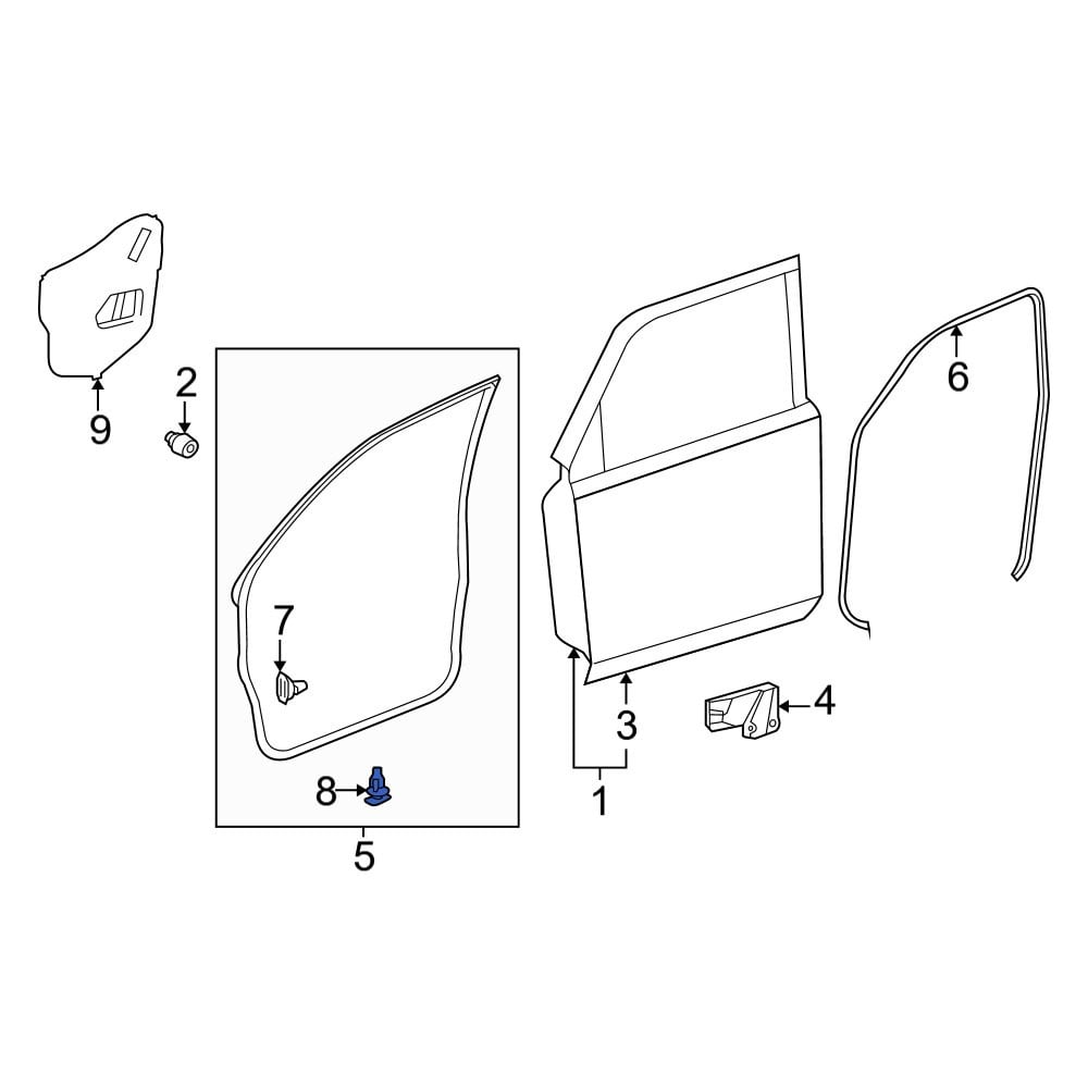 Toyota OE 6783260080 - Front Left Door Water Deflector