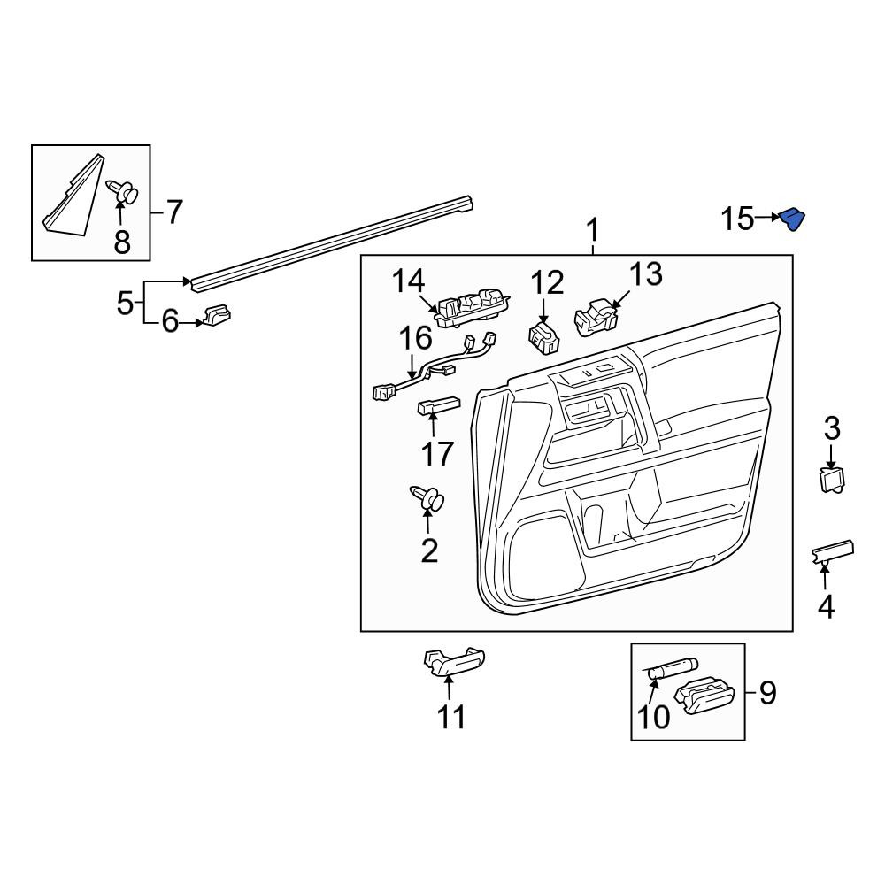 Toyota OE 6766448010 - Front Left Door Window Molding