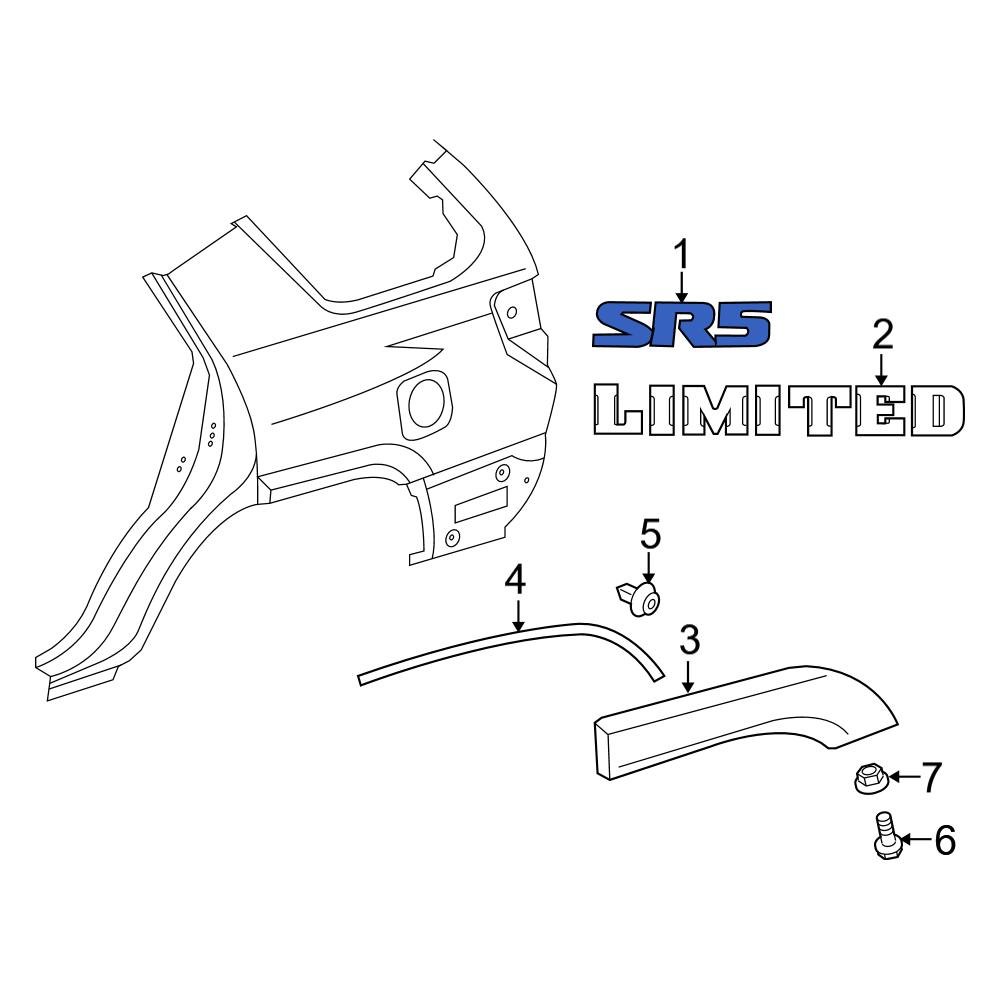 Toyota OE 7545535040 - Rear Quarter Panel Emblem
