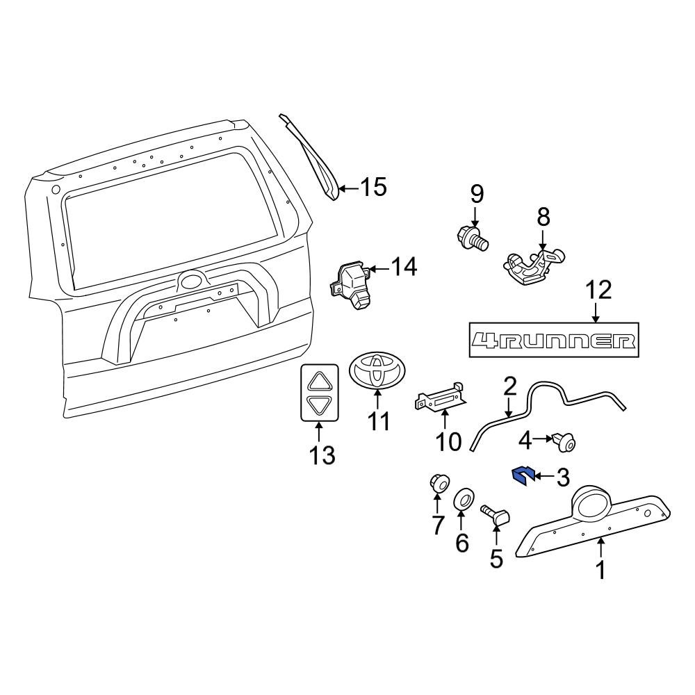 Toyota OE 7681735010 - Liftgate Finish Panel Clip