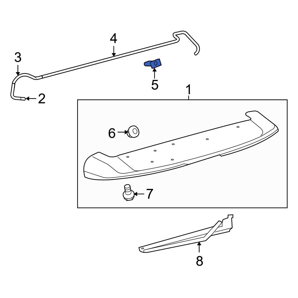 Toyota OE 768890E010 - Spoiler Clip