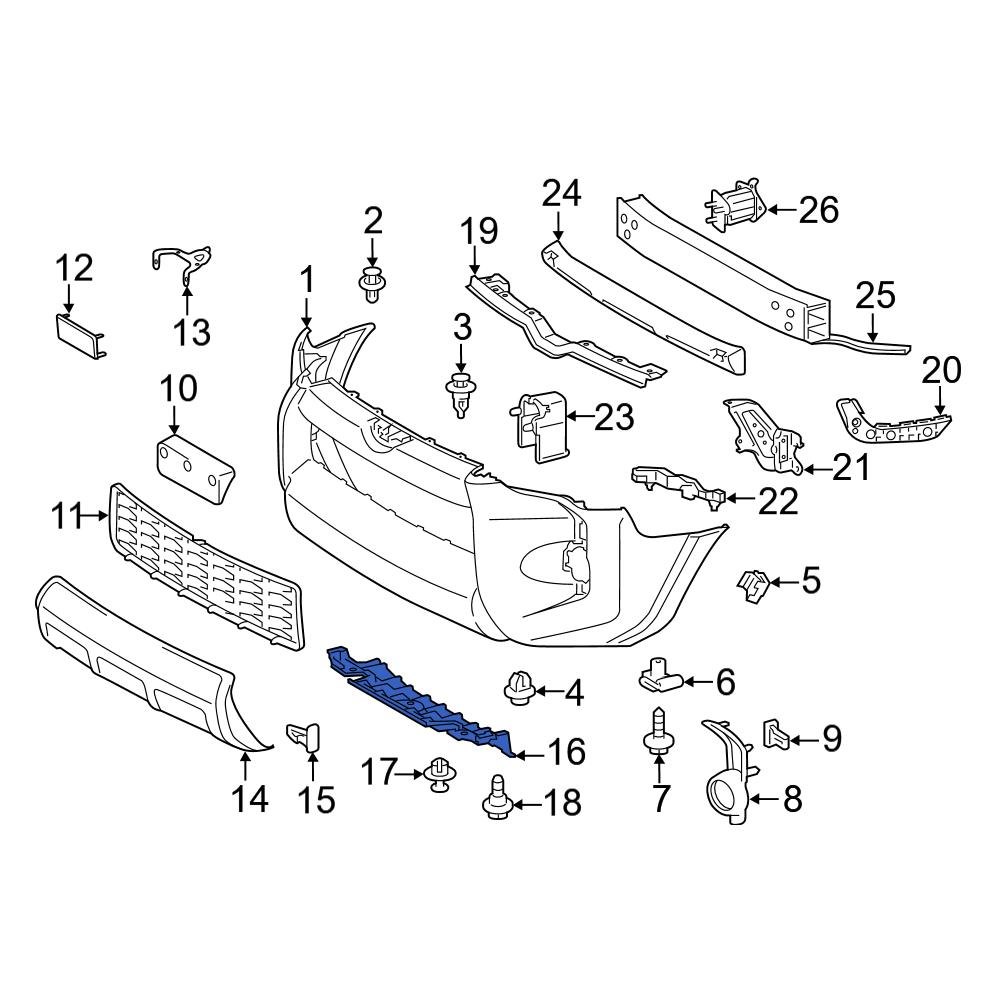 Toyota OE 5212935040 - Front Radiator Support Air Deflector