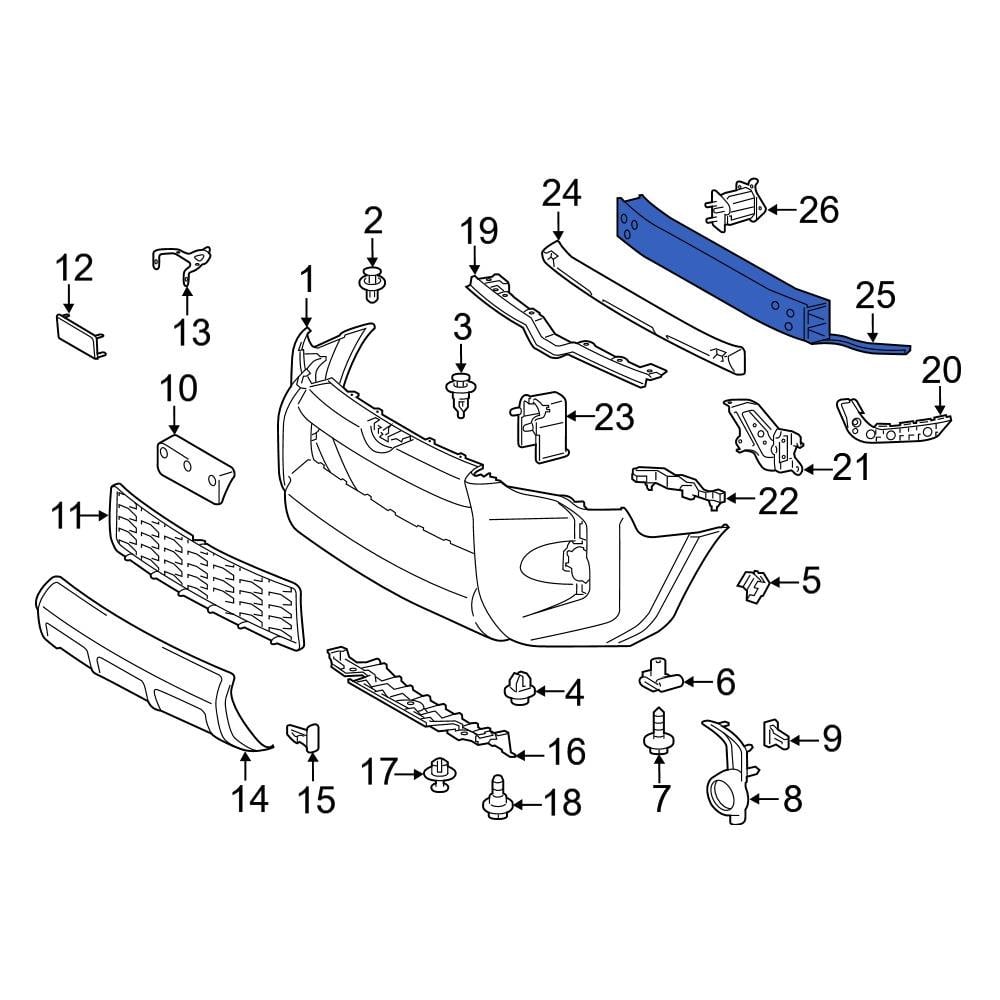 Toyota OE 5202135140 - Front Bumper Impact Bar