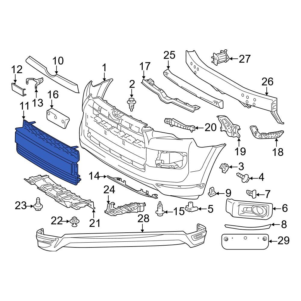 Toyota OE 5270135010 - Front Lower Grille