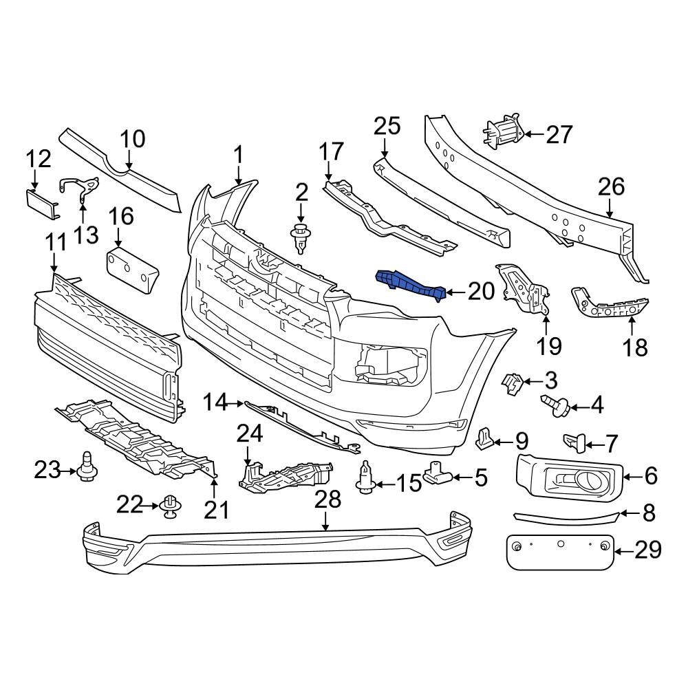 Toyota OE 5213435070 - Front Left Outer Bumper Cover Bracket