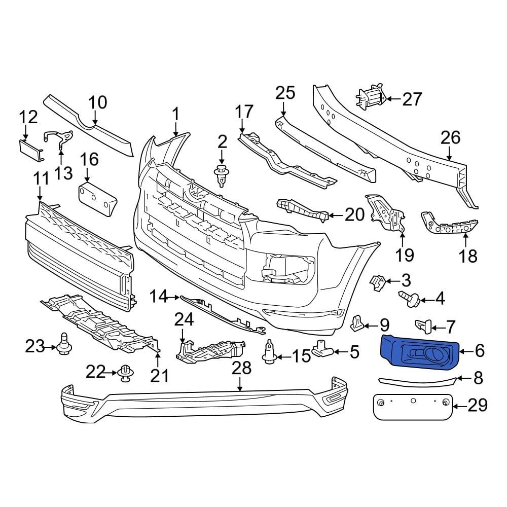 Toyota OE 5270235010 - Front Right Fog Light Trim