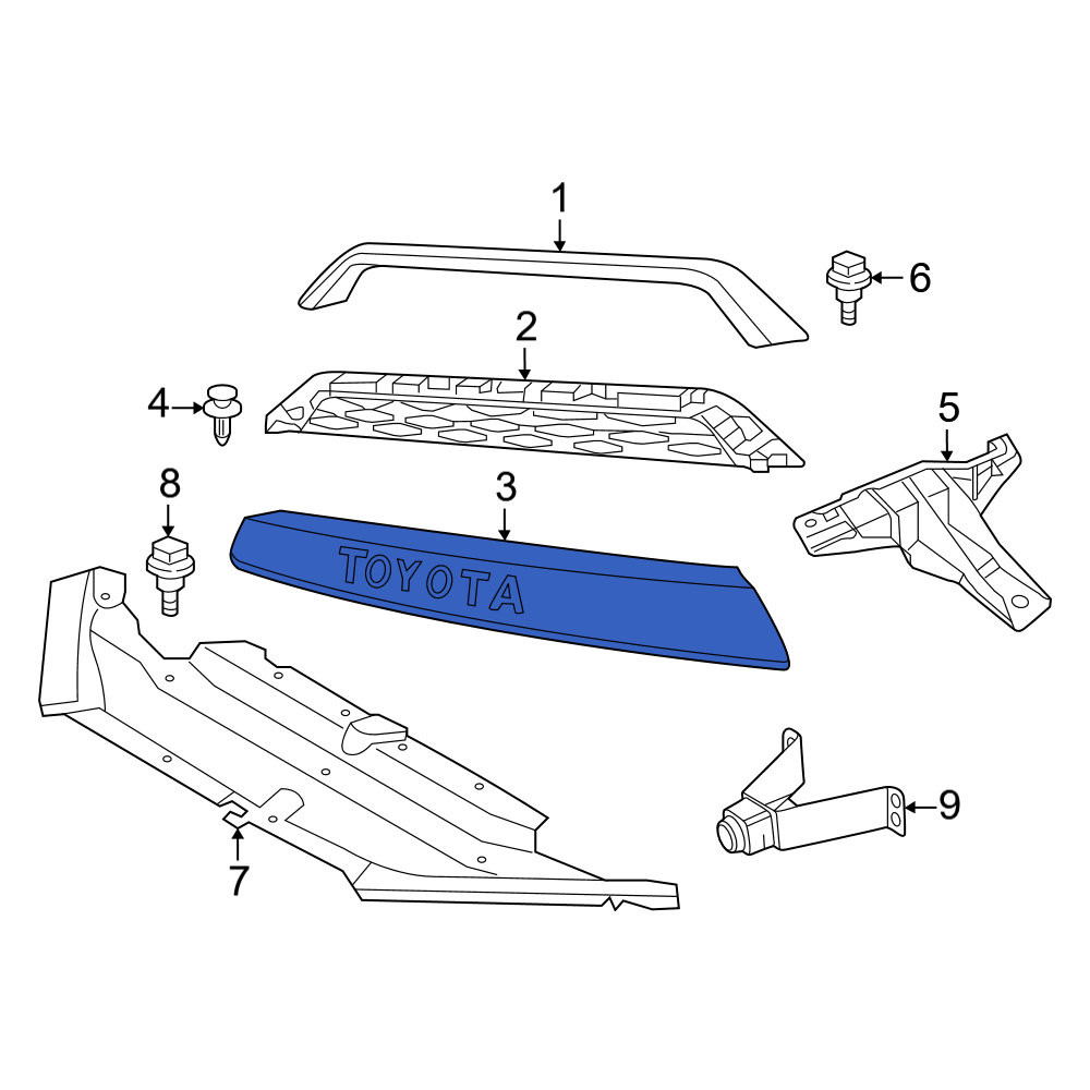 Toyota OE PZ32335058 - Front Grille Emblem