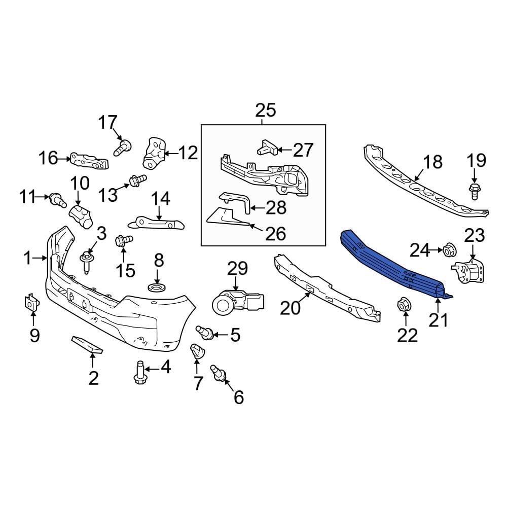 Toyota OE 5202160140 - Front Bumper Impact Bar