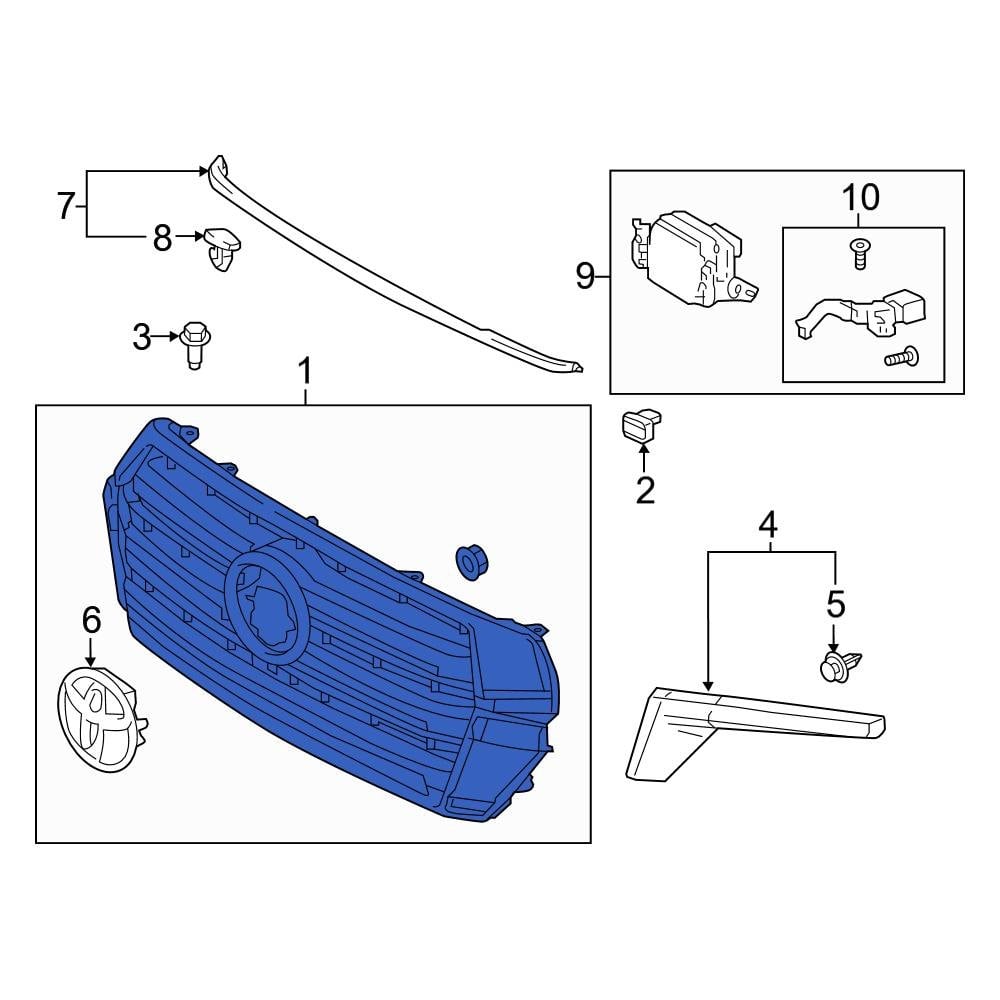 Toyota OE 5310160936 - Front Upper Grille