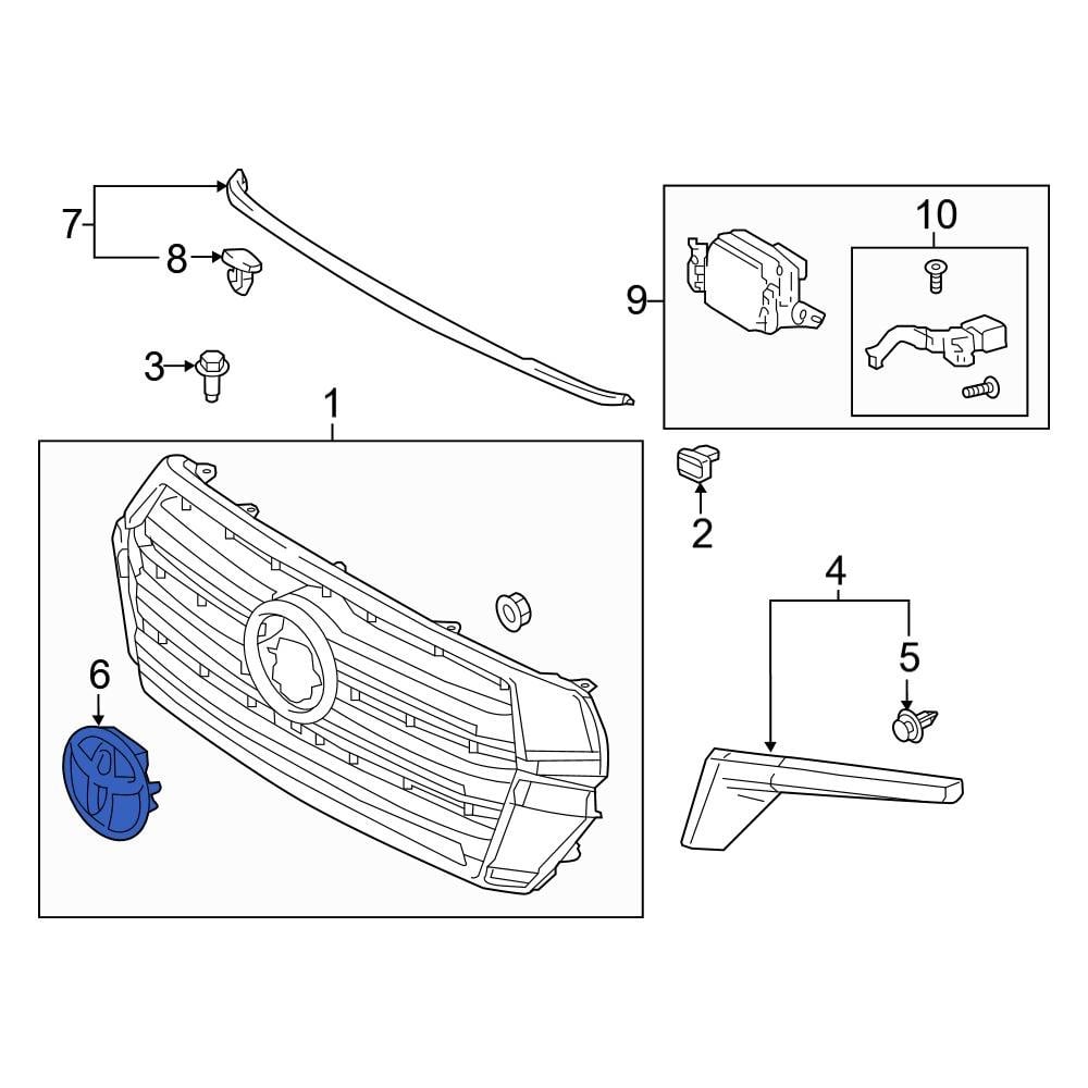Toyota OE 5314171010 - Front Grille Emblem