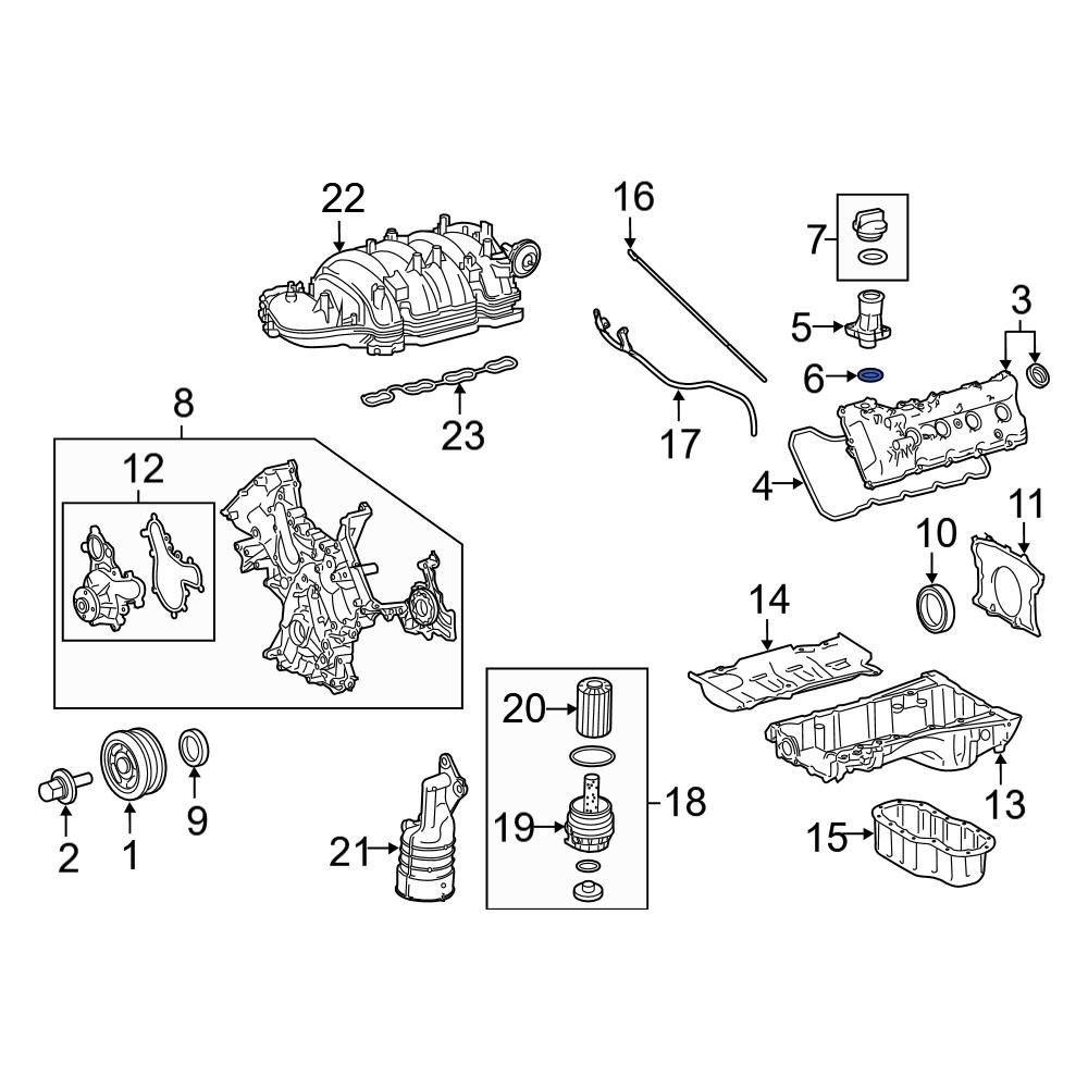 Toyota OE 1219638010 - Engine Oil Filler Tube Gasket
