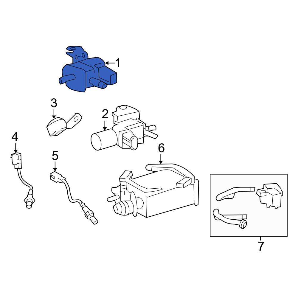Toyota OE 258600S020 - Front Exhaust Gas Recirculation (EGR) Vacuum ...