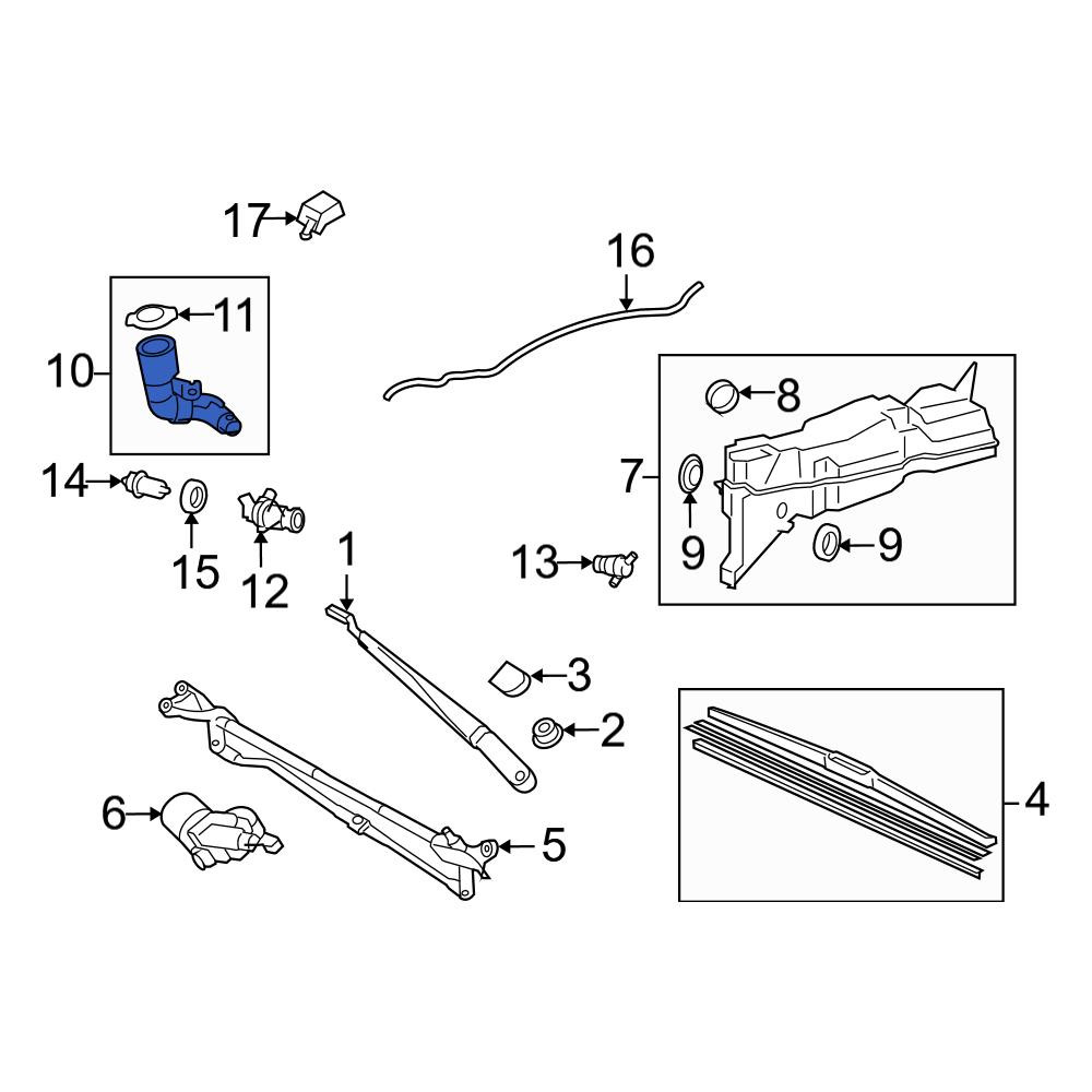 Toyota OE 8530160063 - Front Washer Fluid Reservoir Filler Pipe