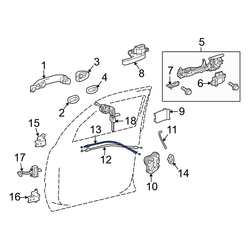 Toyota OE 6975060030 - Front Door Latch Cable