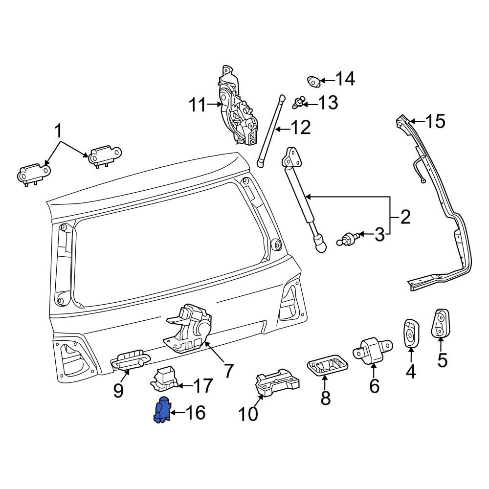 Toyota OE 8493060090 - Rear Liftgate Latch Release Switch