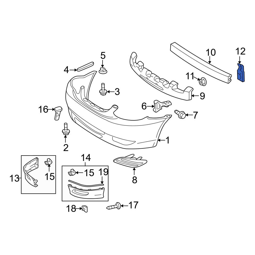 Toyota OE 5218102070 - Right Bumper Cover Reinforcement Beam Bracket