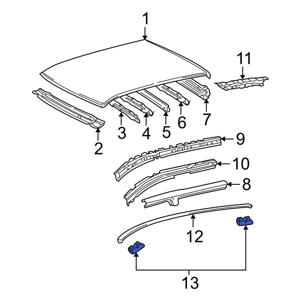 Toyota OE 7556102020 - Roof Drip Molding Clip