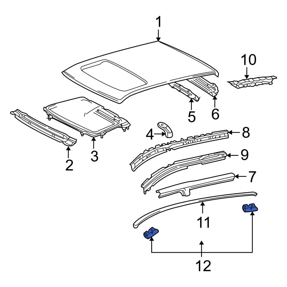 Toyota OE 7556102020 - Roof Drip Molding Clip