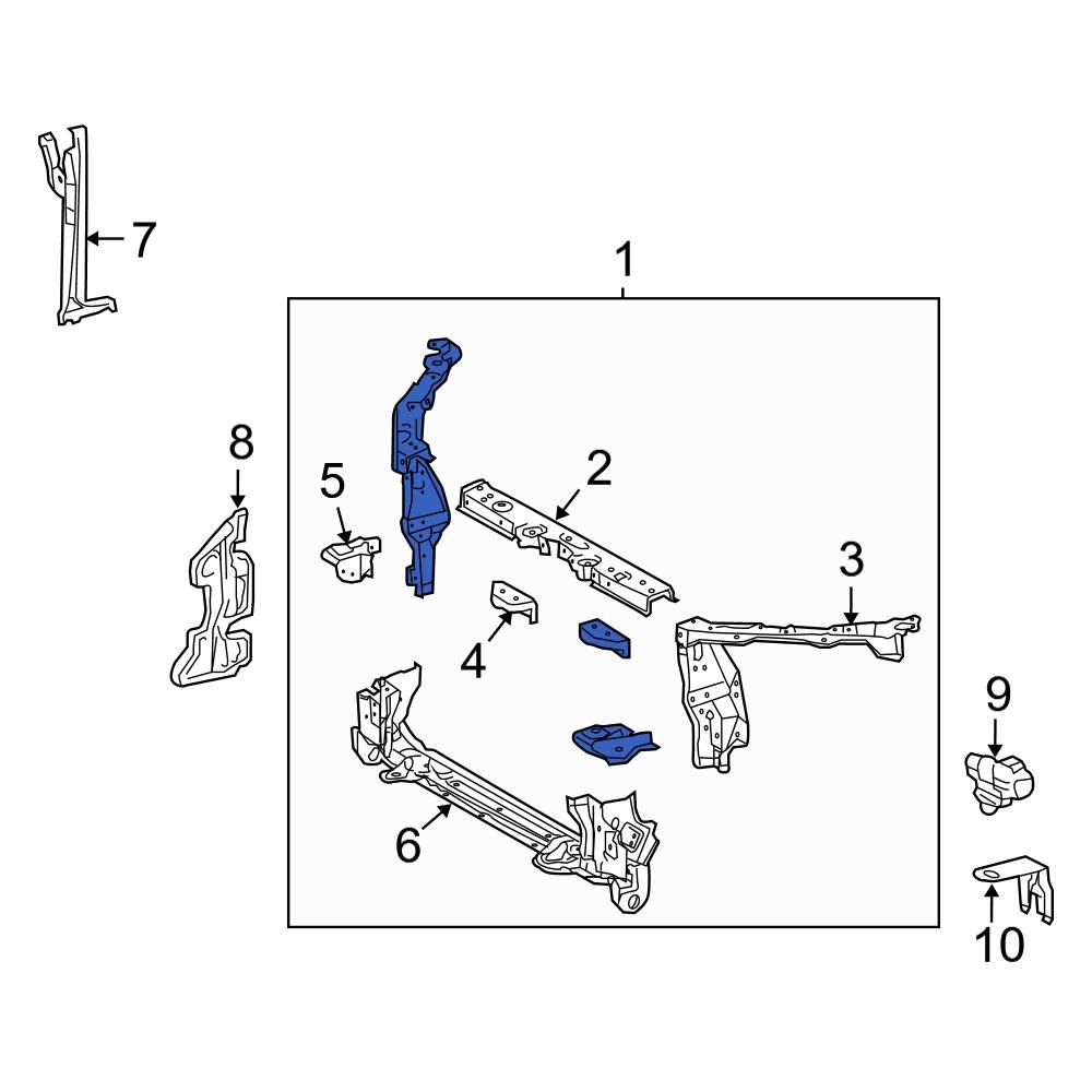 Toyota OE 5320102250 - Front Radiator Support Panel