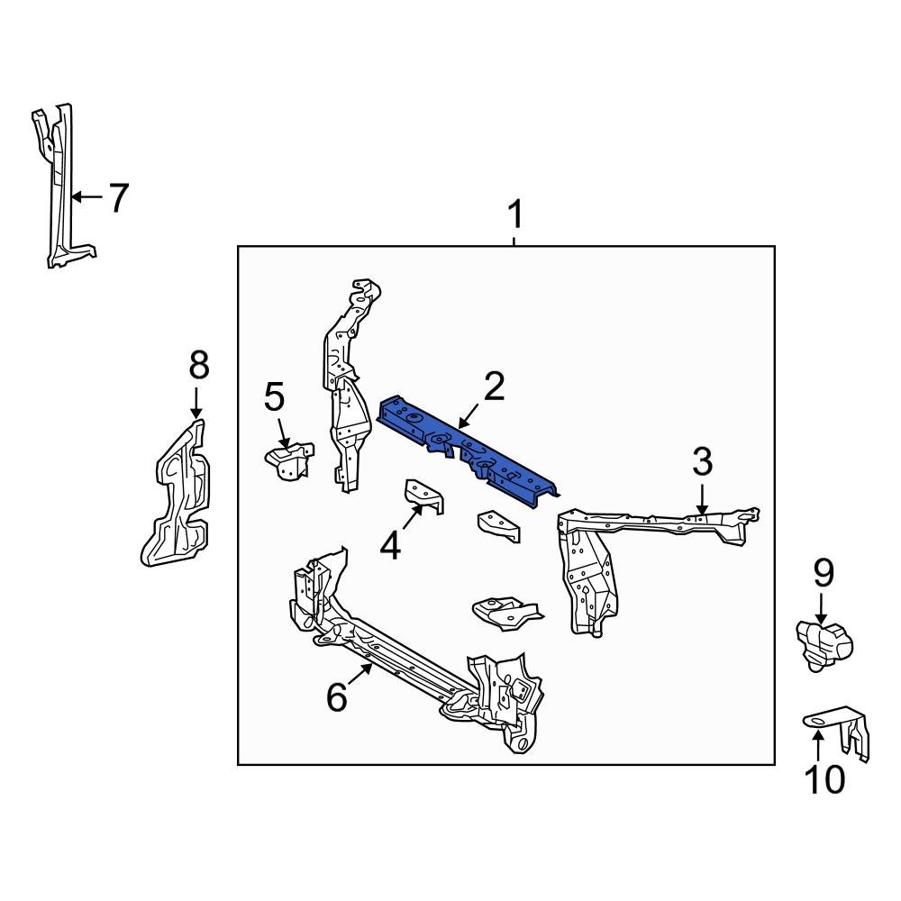 Toyota OE 5320502150 - Front Upper Radiator Support Tie Bar