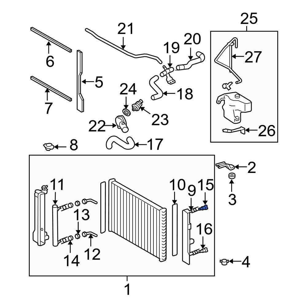 Toyota OE 1641728530 - Upper Radiator Drain Plug