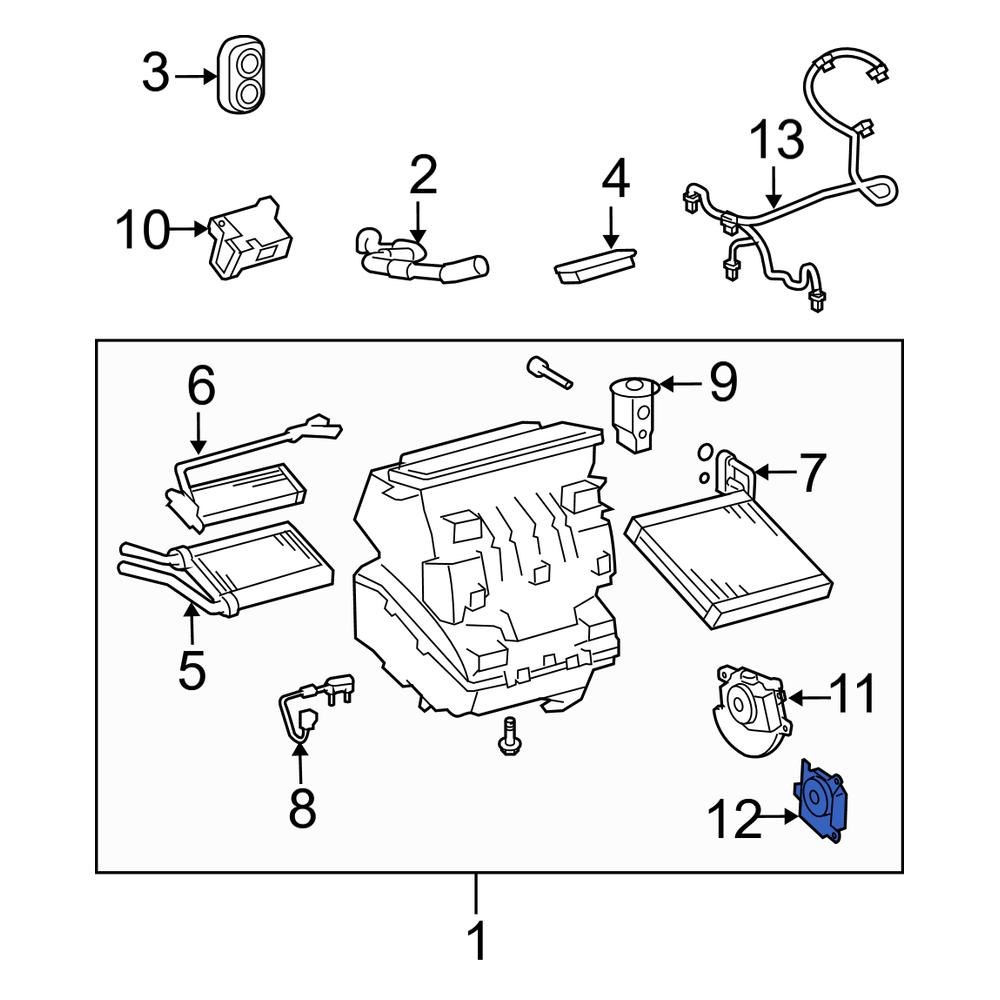 Toyota OE 8710602190 - HVAC Blend Door Actuator