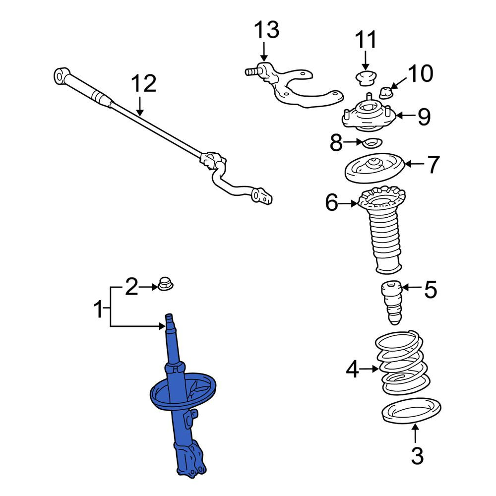 Toyota OE 4852009M20 - Front Left Suspension Strut