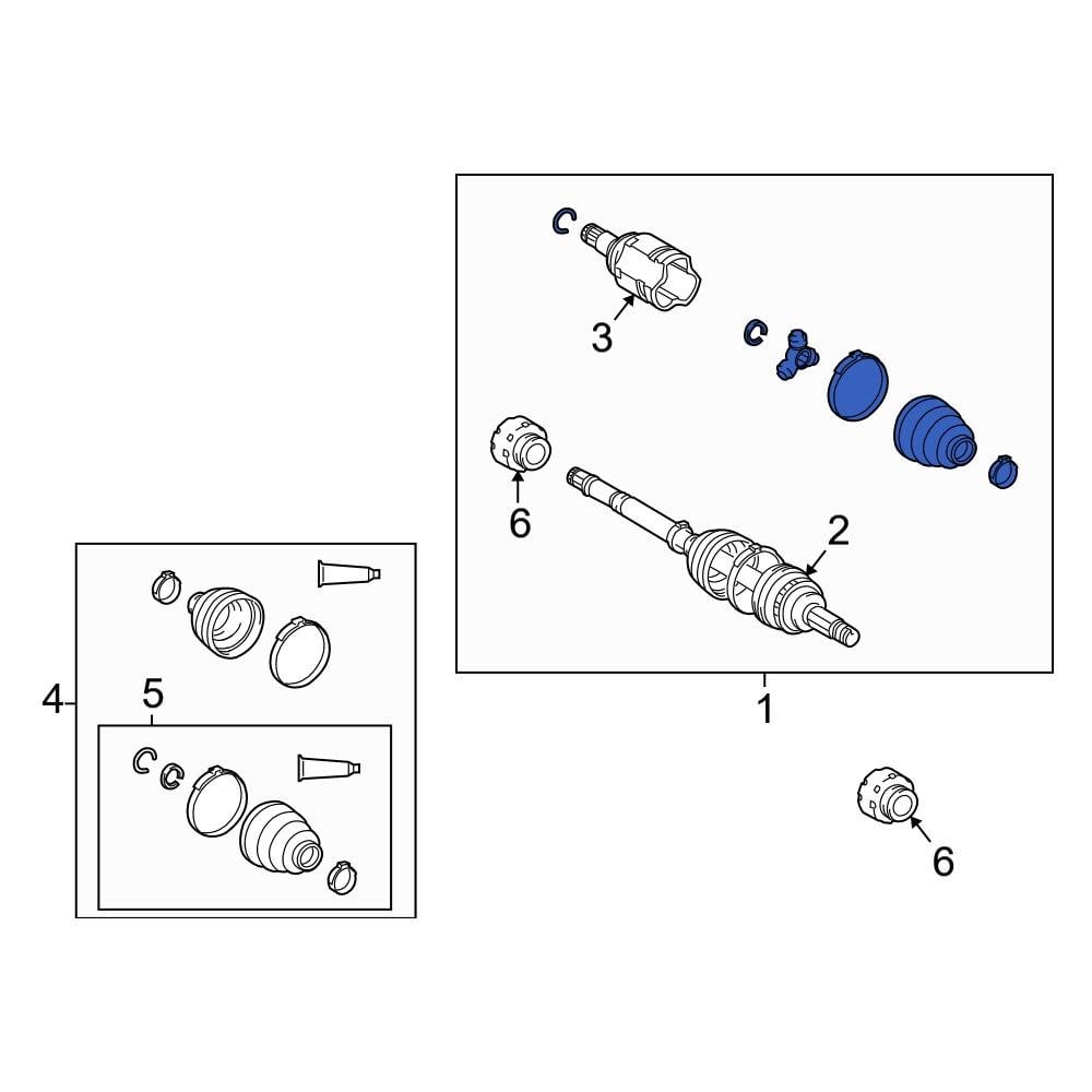 Toyota OE 4341002A03 - Front Right CV Axle Assembly