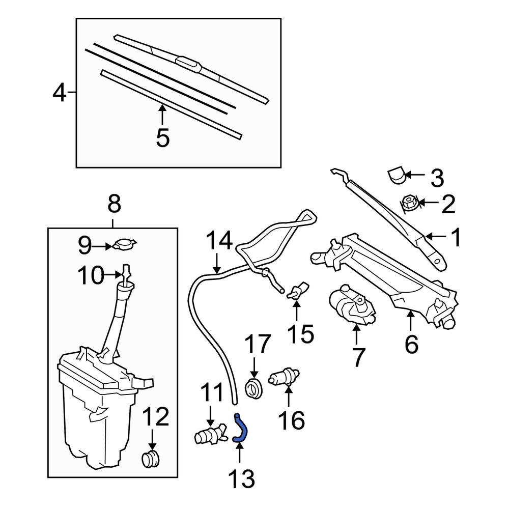 Toyota OE 9009933080 - Liftgate Washer Hose