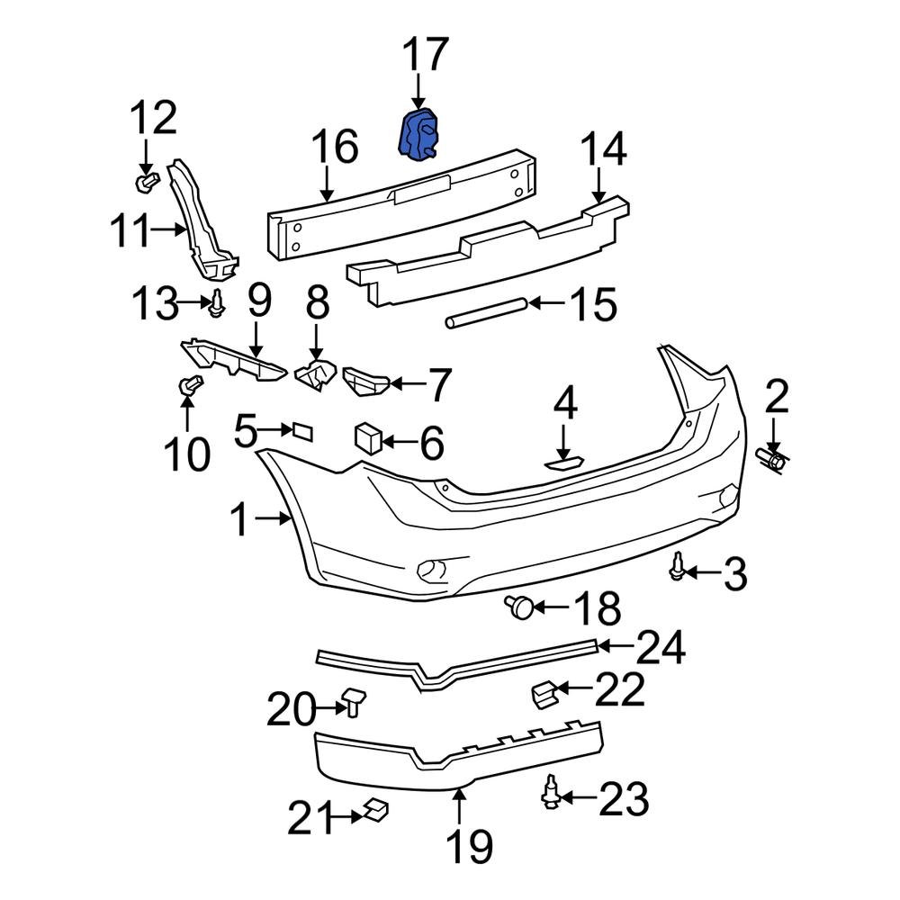Toyota OE 5701402070 - Front Left Bumper Cover Reinforcement Beam Bracket