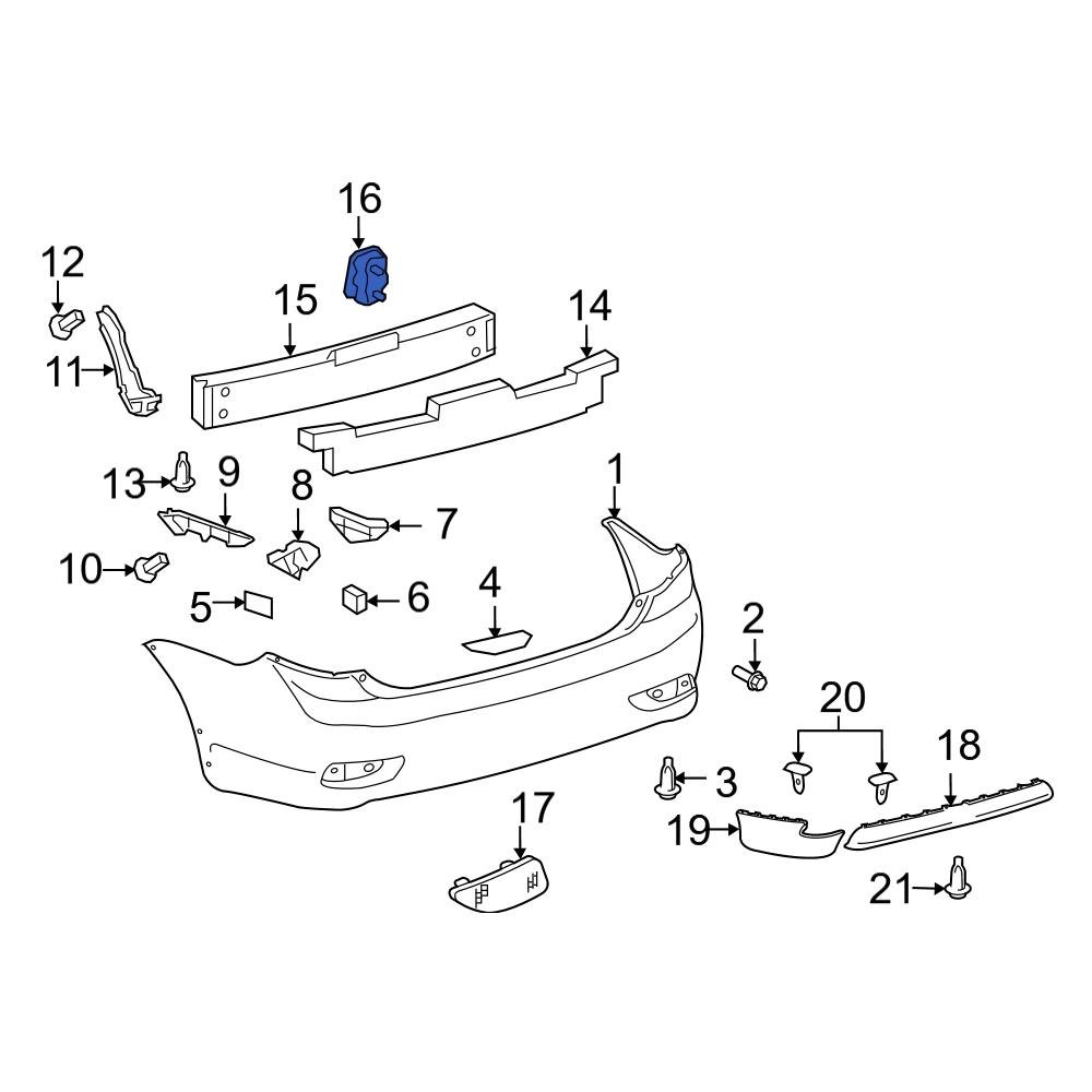 Toyota OE 5214102110 - Front Right Bumper Cover Bracket